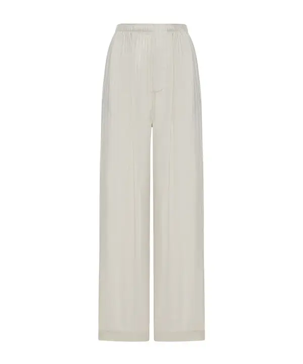 Balenciaga Pleated Wide-leg Trousers With Striped Pattern - Cream