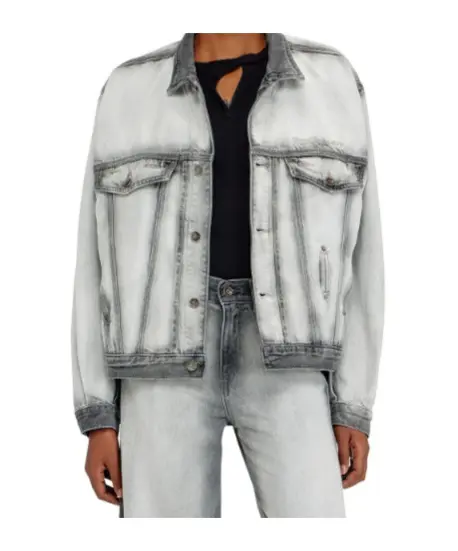 DIESEL® D Denver Fsi Oversized Denim Jacket - Light Gray