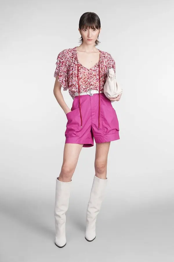 Isabel Marant Étoile High-waisted Cotton Mini Shorts