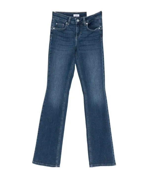 Liu Jo Bootcut Jeans With Embellished Logo Detail - Blue