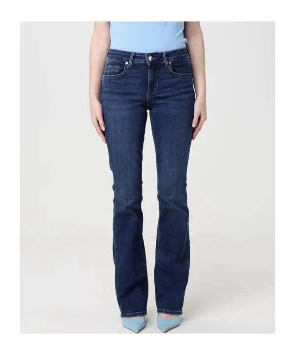 Liu Jo Bootcut Jeans With Embellished Logo Detail - Blue
