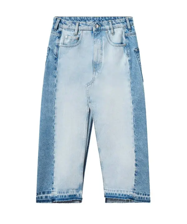 Stella McCartney Contrast Panel Denim Midi Skirt