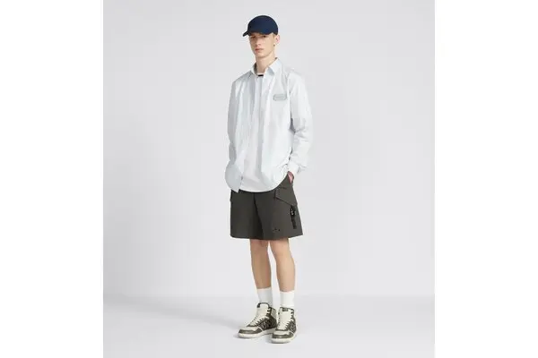 Dior Cargo Bermuda Shorts With Buckled Pockets - Black