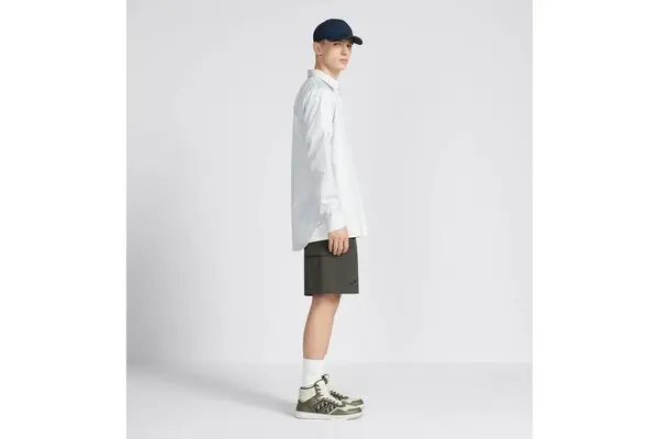 Dior Cargo Bermuda Shorts With Buckled Pockets - Black