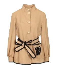 Valentino Garavani Belted Button-up Jacket With High Collar - No
