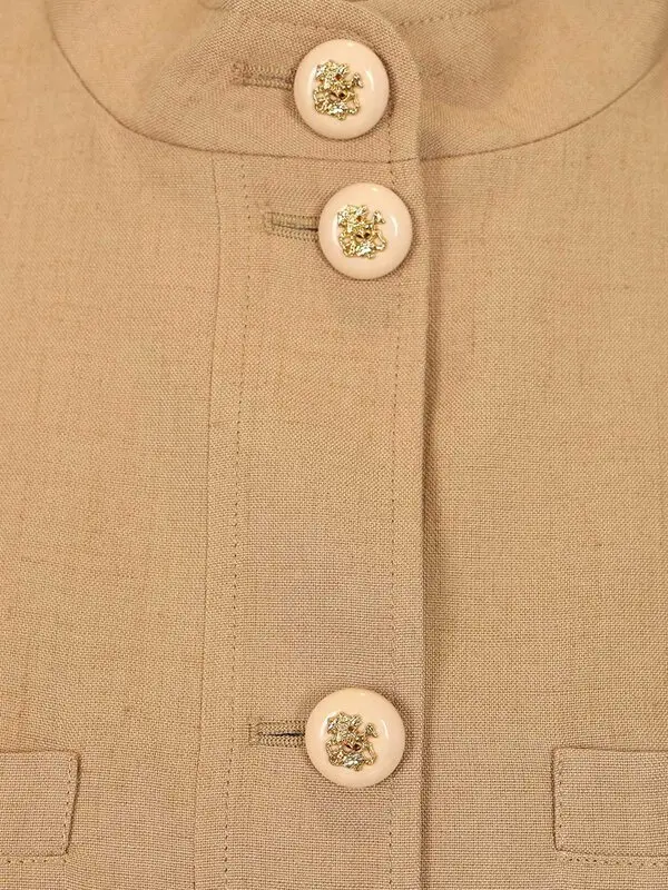 Valentino Garavani Belted Button-up Jacket With High Collar - No