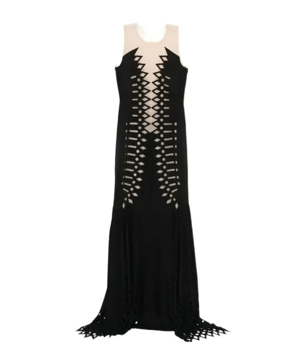 Blumarine Sleeveless Cutout Maxi Dress