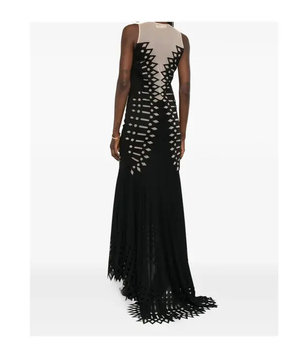 Blumarine Sleeveless Cutout Maxi Dress