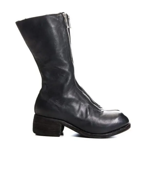 Guidi Pl9 Front Zipper Boots - Black