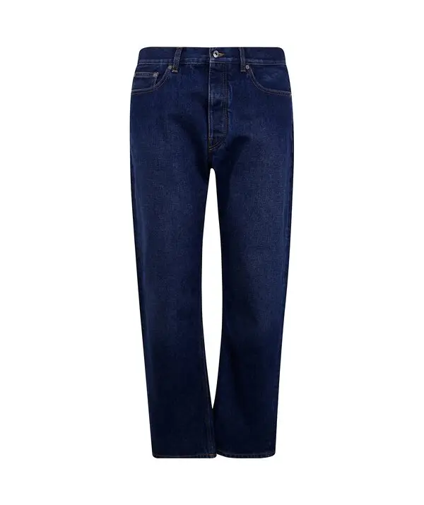 Off-White Logo Patch Straight Leg Jeans