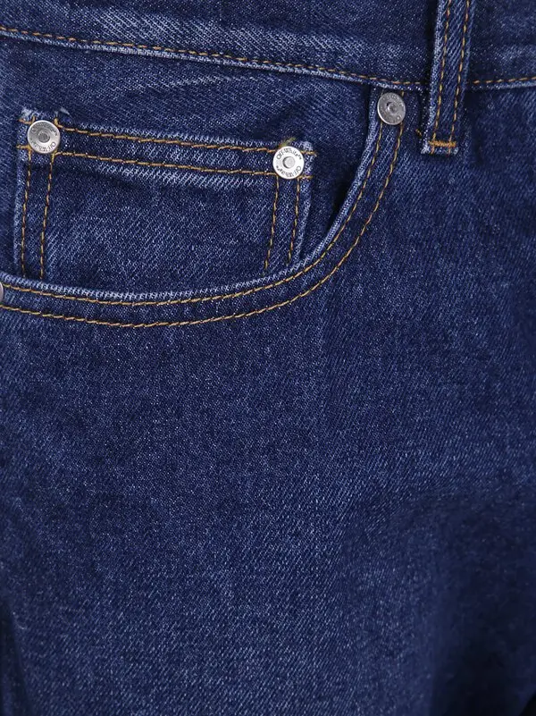Off-White Logo Patch Straight Leg Jeans