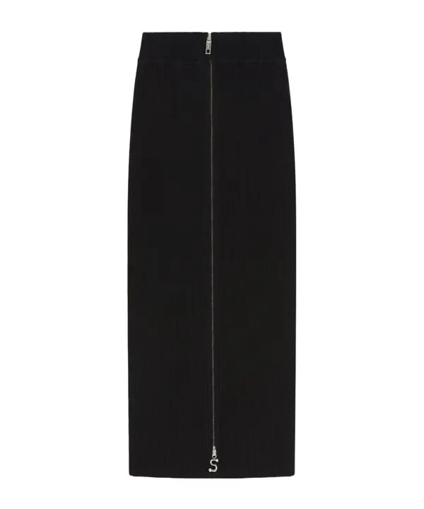 Sportmax Knit Pencil Skirt With Zip Detail