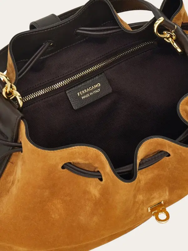 FERRAGAMO Hug Bucket Bag - Brown