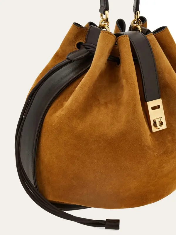 FERRAGAMO Hug Bucket Bag - Brown
