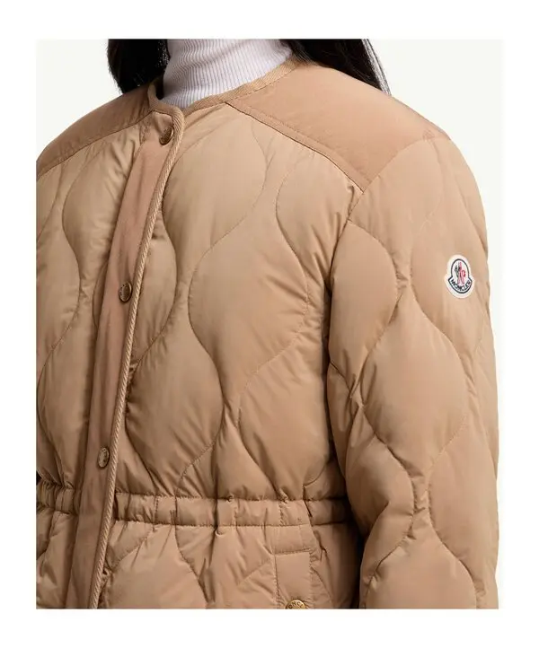 Moncler Quintin 3-in-1 Shearling-trimmed Short Quilted Jacket - Beige