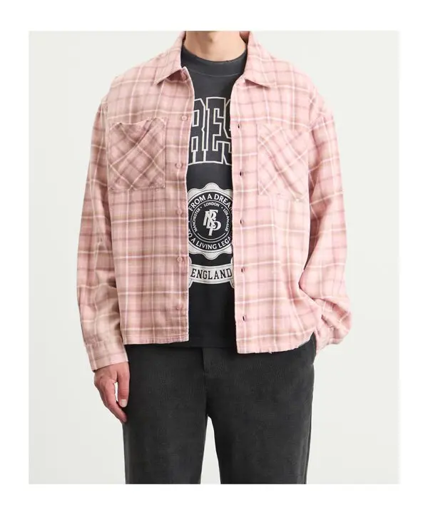 REPRESENT Checked Oversized Shirt - Nude
