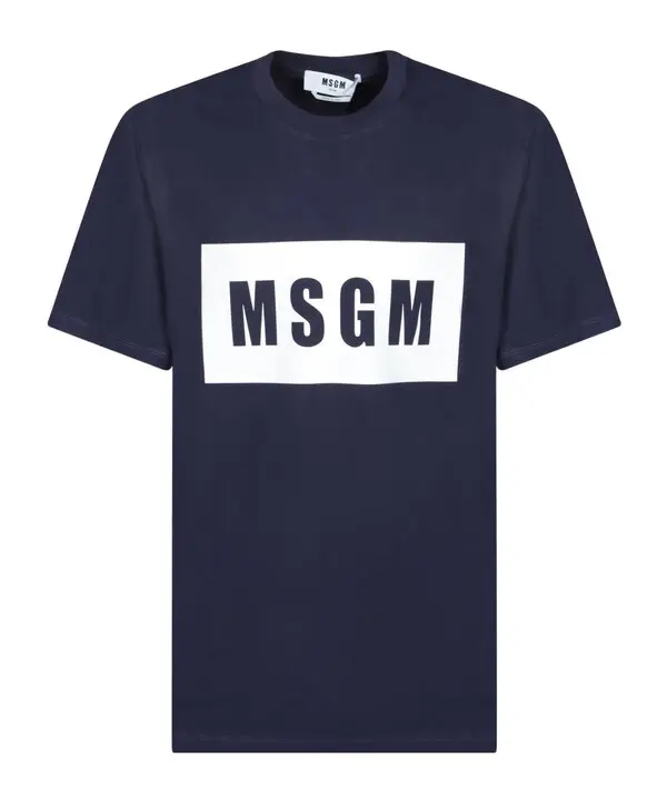 MSGM Logo Printed T-shirt - Black