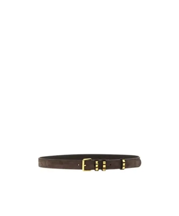 Valentino Garavani Rockstud Buckled Belt - Brown