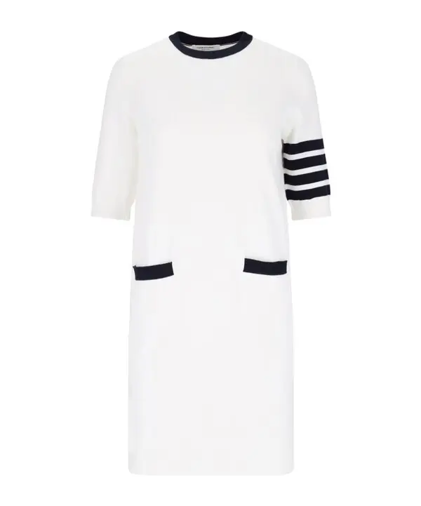 Thom Browne Hector Motif Mini Dress - White