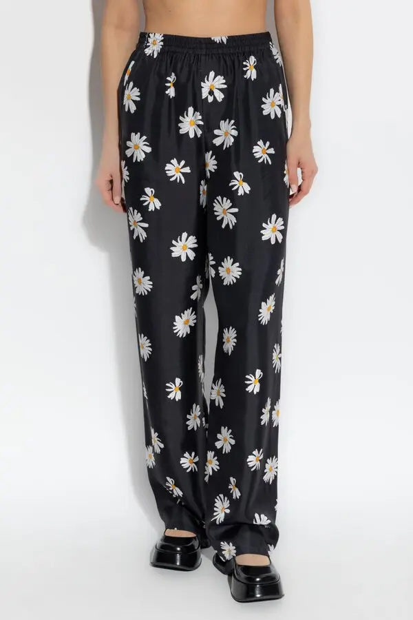 Moschino Daisy Printed Elastic Waist Pants