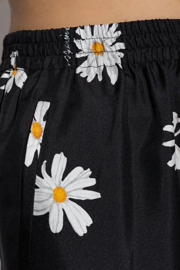 Moschino Daisy Printed Elastic Waist Pants