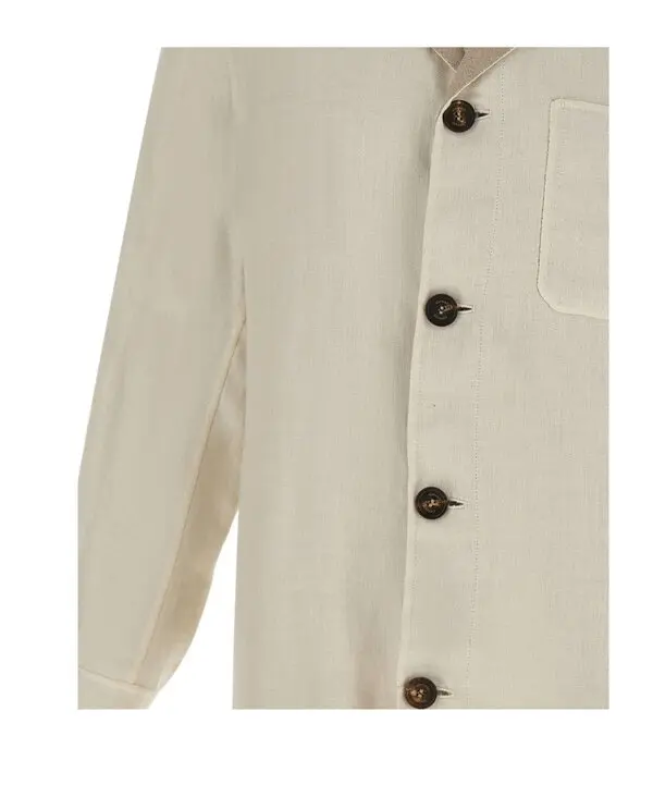 Eleventy Patch-pocket Buttoned Jacket - Nude
