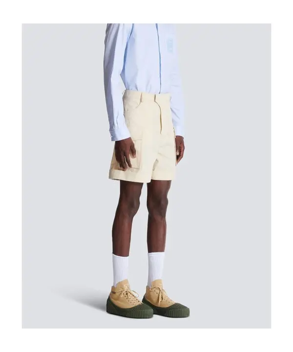 Balmain Cargo Bermuda Shorts - White
