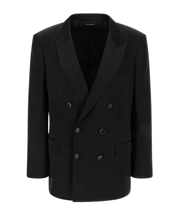 TOM FORD Double Breasted Blazer - Black