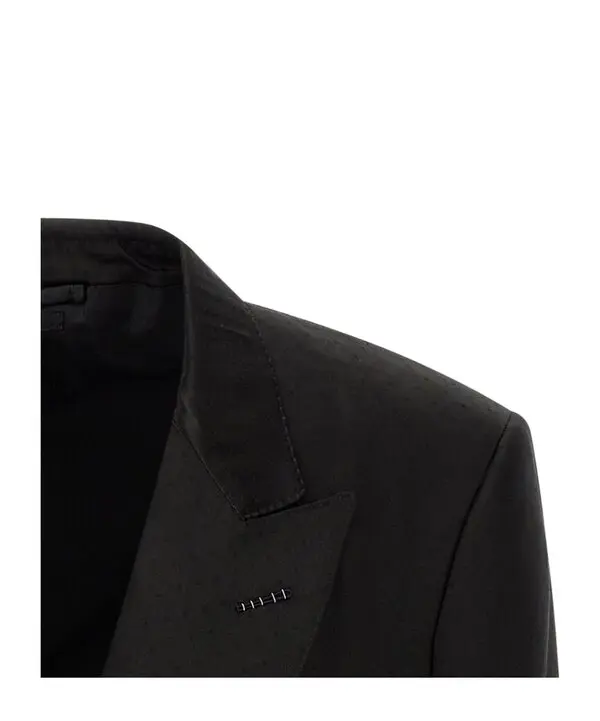 TOM FORD Double Breasted Blazer - Black