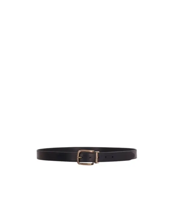 Dolce & Gabbana Buckled Leather Belt - Black