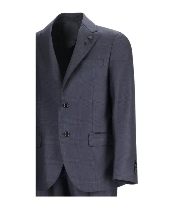 LARDINI Single-breasted Wool Suit - Black