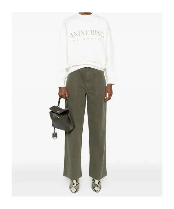 ANINE BING Grayson Trousers - Olive Green