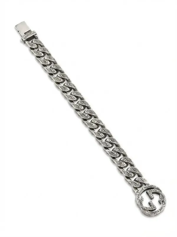 Gucci Interlocking G Chain Bracelet In Silver - Gray