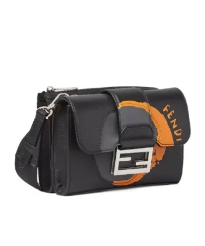 Fendi Leather Bag With Macro Dots Inlay