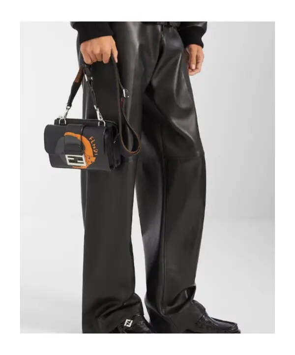 Fendi Leather Bag With Macro Dots Inlay