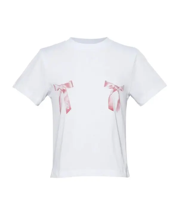 Sandy Liang Bow Ame T-shirt - White