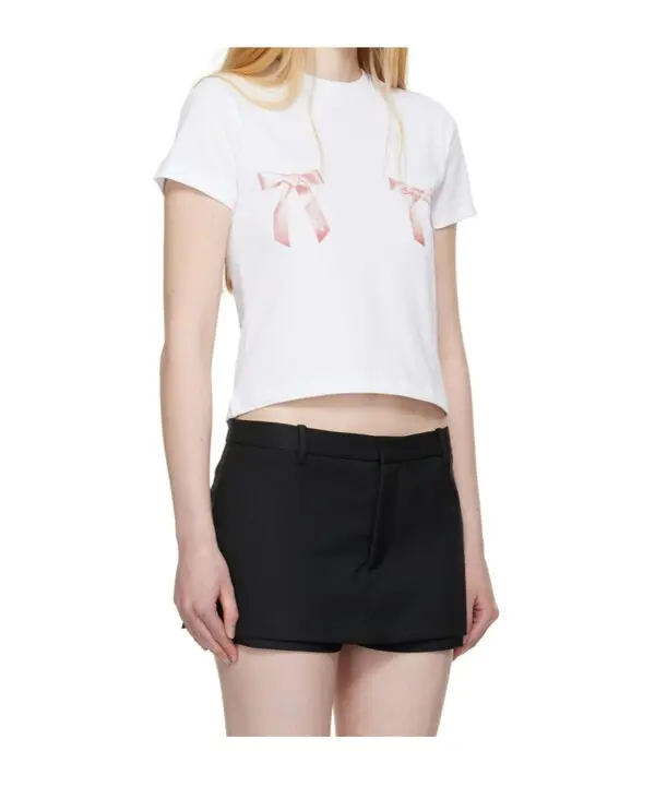 Sandy Liang Bow Detail T-shirt
