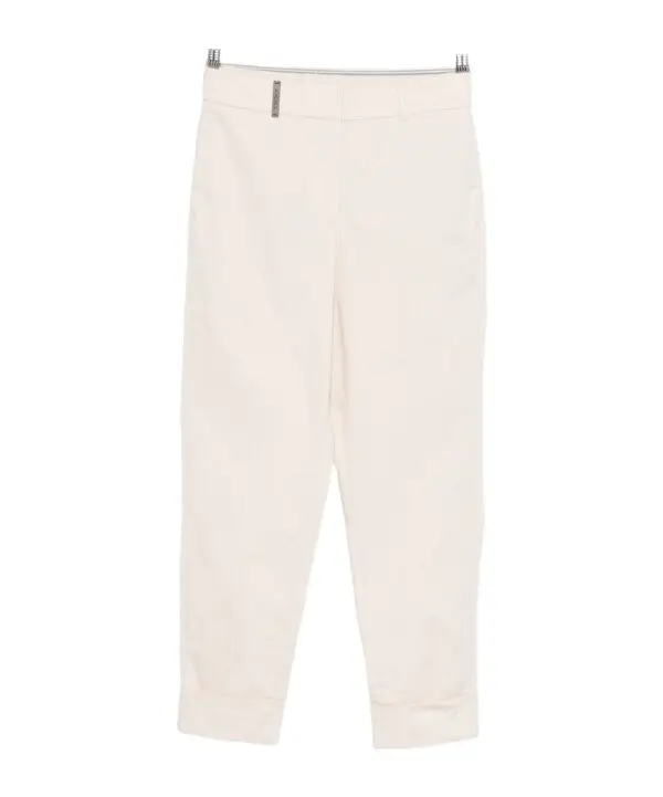 Peserico Tailored Cuffed Hem Trousers - Beige