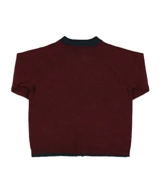 Bonpoint Wool Knit Cardigan - Brown