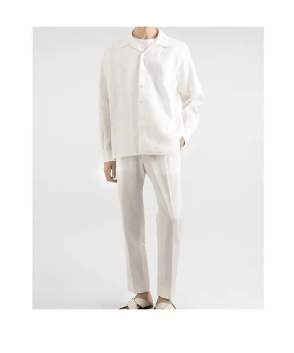 Dolce & Gabbana Dolce Gabbana Long-sleeved Hawaii Shirt - White