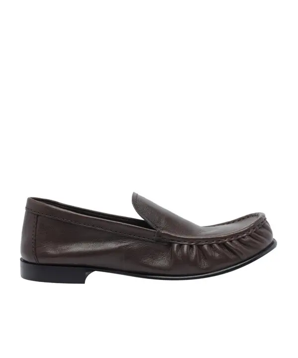 Miu Miu Logo-embossed Loafers - Brown