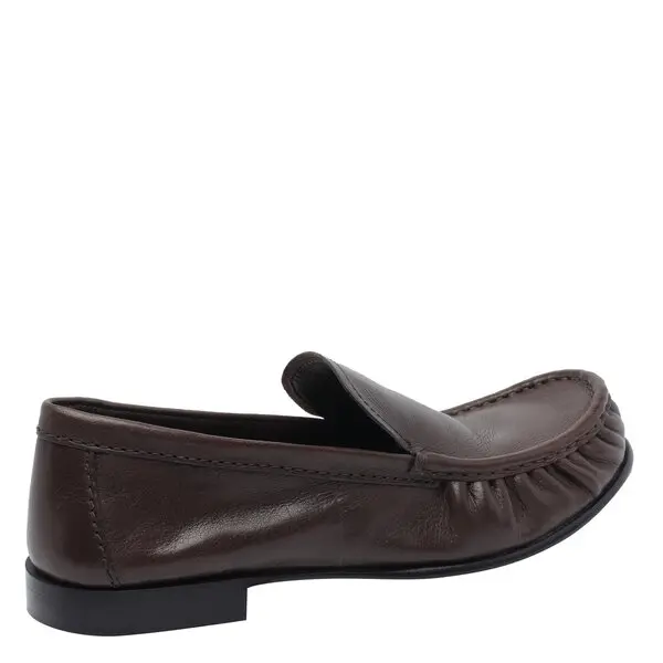 Miu Miu Logo-embossed Loafers - Brown