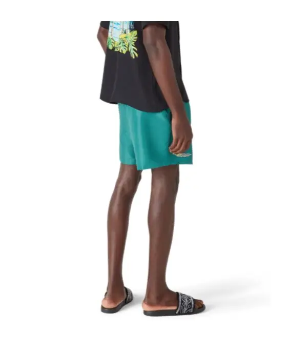 Casablanca Embroidered Palm Tree Swim Shorts