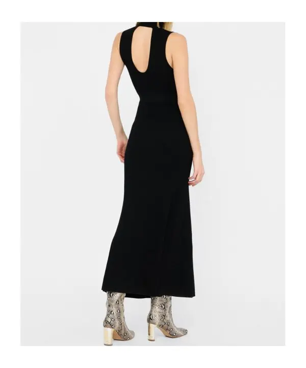Liu Jo Ribbed High-neck Maxi Dress With Back Cut-out