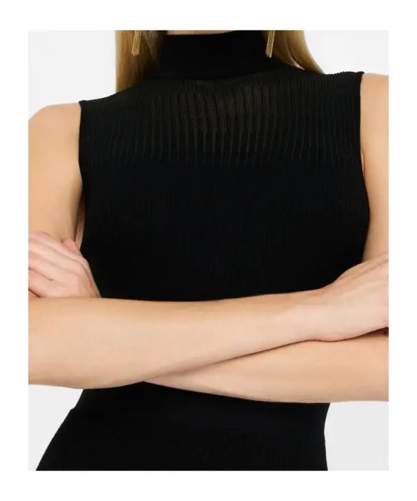 Liu Jo Ribbed High-neck Maxi Dress With Back Cut-out