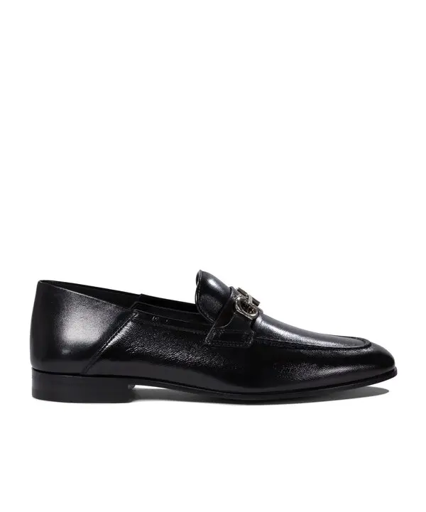 FERRAGAMO Gancini Loafers - Black