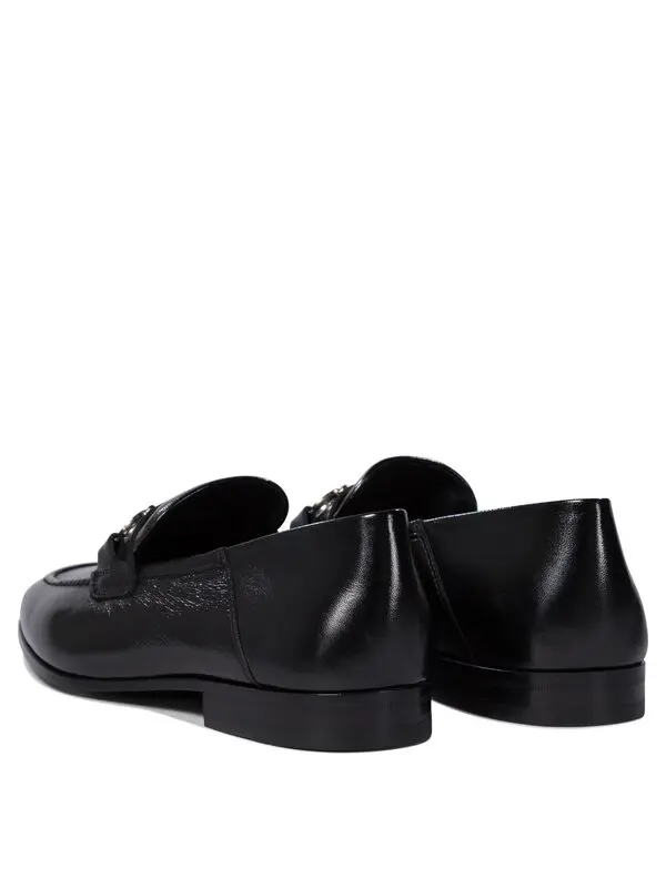 FERRAGAMO Gancini Loafers - Black