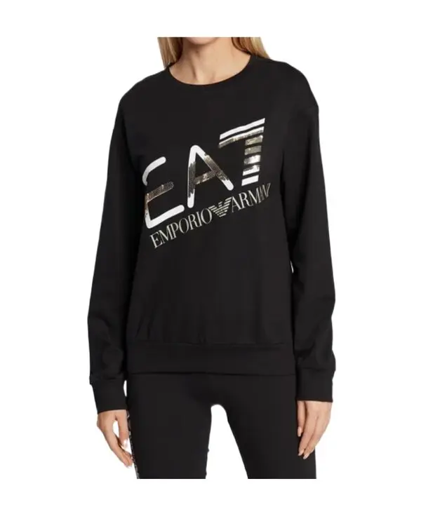 EA7 Crewneck Logo Sweatshirt - Black
