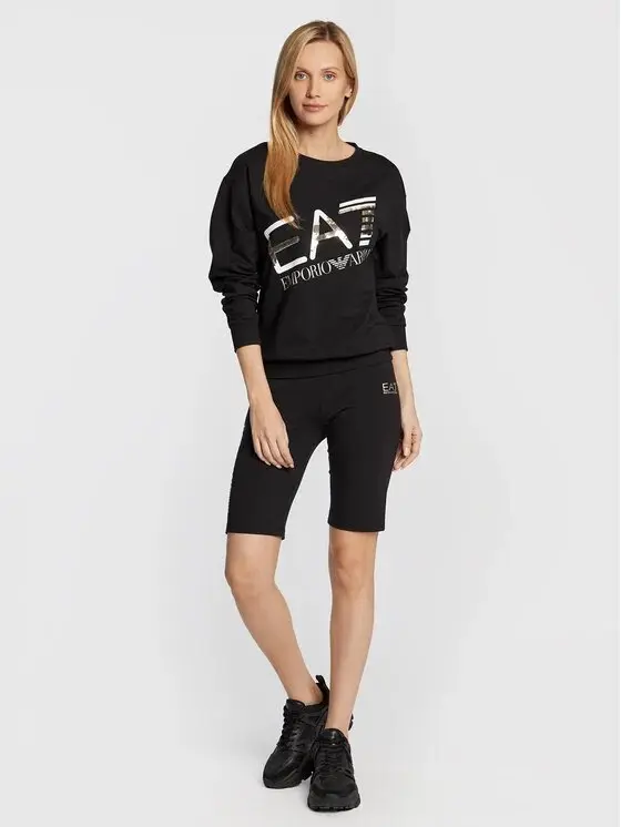 EA7 Crewneck Logo Sweatshirt - Black