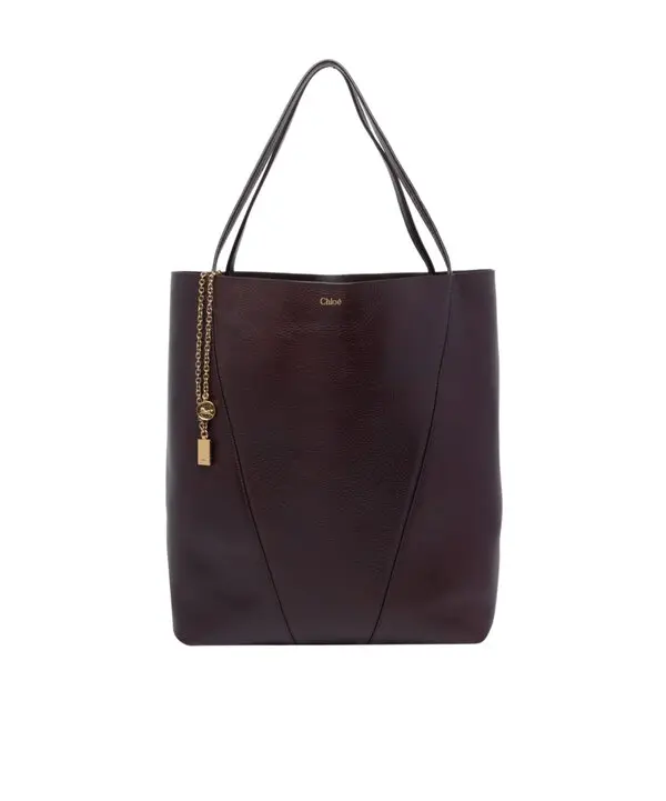 Chloé Spin Tote Bag With Pendant - Black